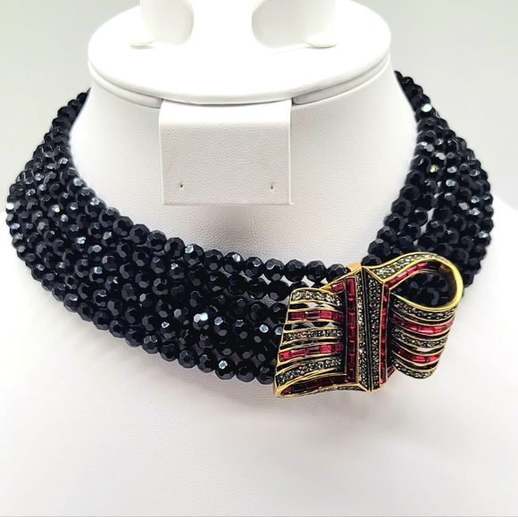 Heidi Daus | Jewelry | Heidi Daus Candy Cane Ribbon Choker Necklace ...